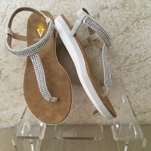 Volatile | Shoes | Adorable Volatile White Sandals With Rhinestones ...